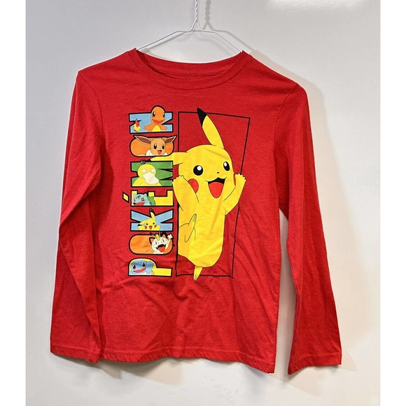 Pokemon | Shirts & Tops | Kids Pokemon Pikachu Shirt Long Sleeve Red ...